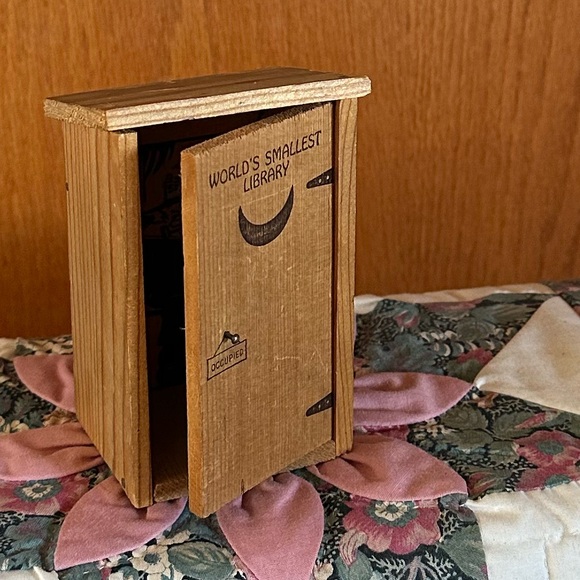 Other | Worlds Smallest Library Wooden Outhouse | Poshmark